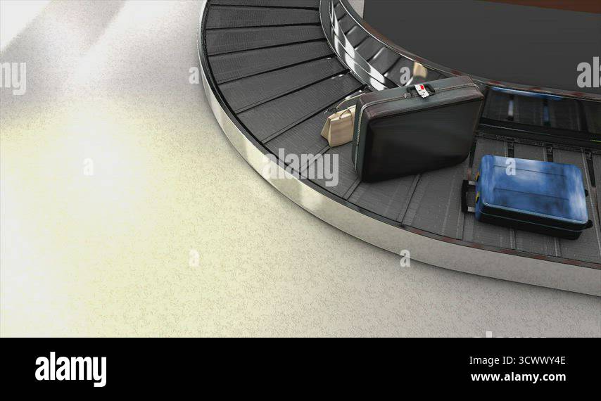 Airport baggage carousel, baggage, luggage, claim Stock Video Footage ...