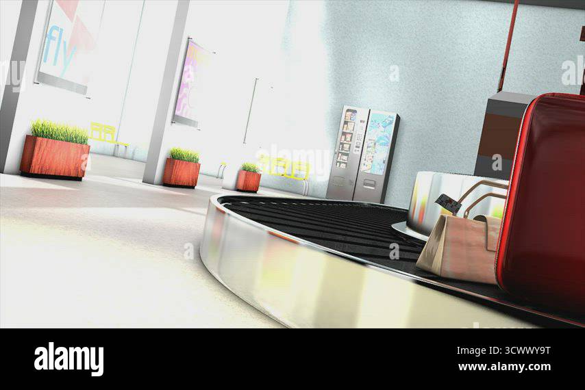 Airport baggage carousel, baggage, luggage, claim Stock Video Footage ...