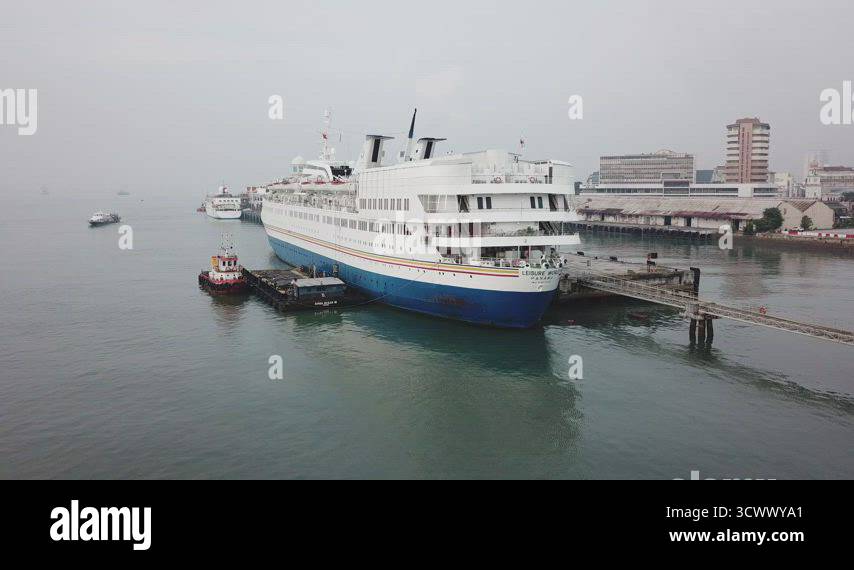 Cruise Leisure World visit to Swettenham Pier during hazy day Stock ...