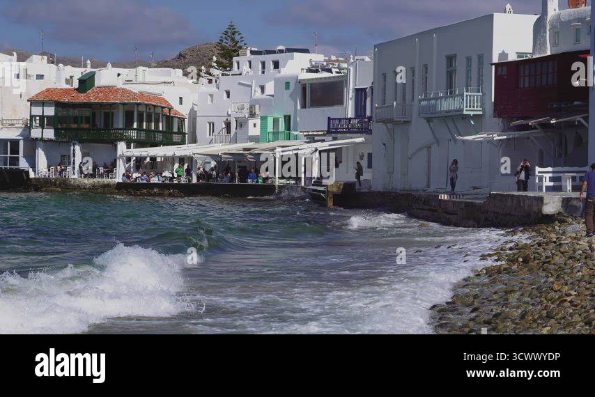 Mykonos greece tourists narrow path Stock Videos & Footage - HD and 4K ...