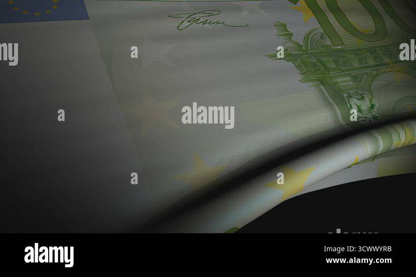 Euro bank note waving flag animation Stock Video Footage - Alamy