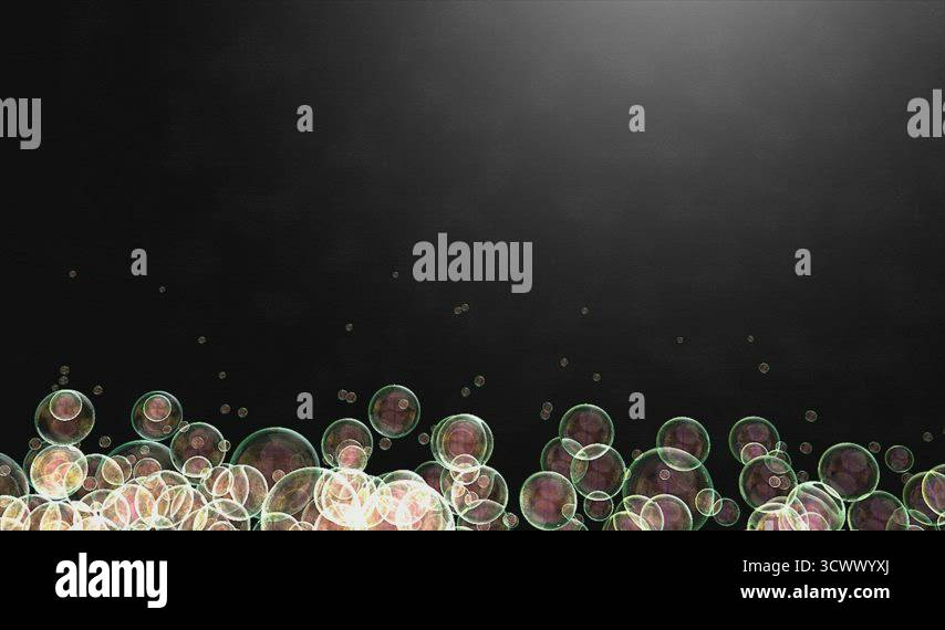 Soap bubbles animation, backgorund, water, blow, floating, alpha matte ...