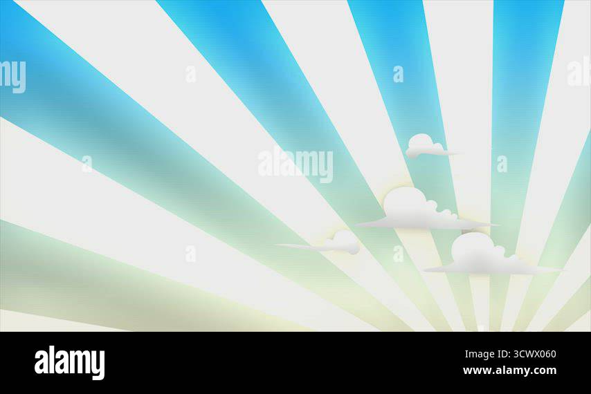 Cartoon look 3d animation, happy sun rising Stock Video Footage - Alamy