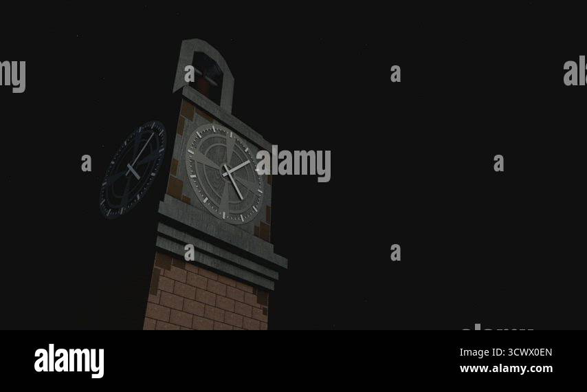 Clock tower timelapse, structure, analog, day, night Stock Video ...