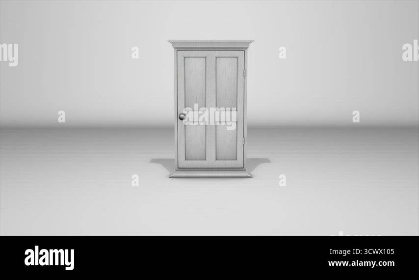 Conceptual animation, white door with happy sun rising Stock Video ...