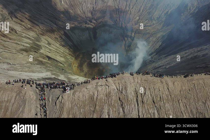 Bromo Volcano Aerial View Landmark Nature Travel Place of Indonesia ...