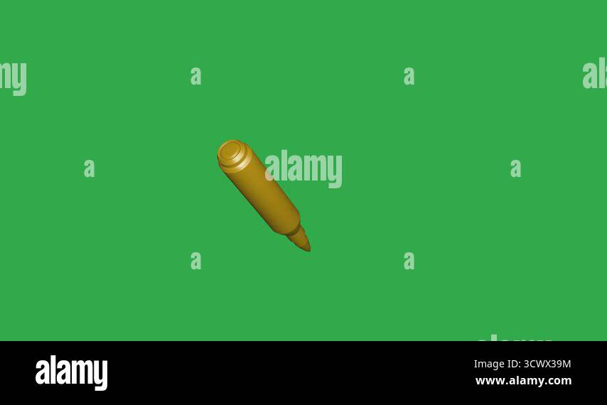 3d Green Screen Rifle gun bullet on a green screen in 4k UHD resolution ...