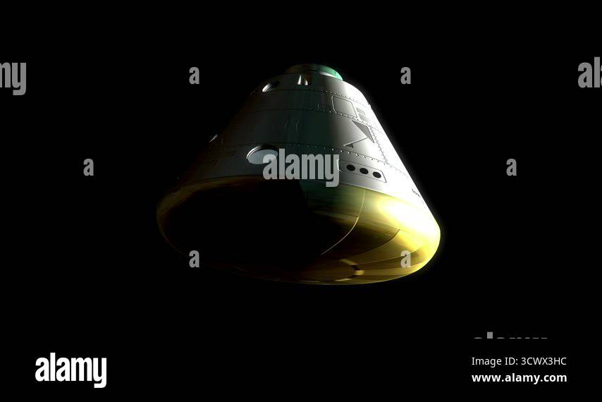 Artist rendering, manned space capsule module Stock Video Footage - Alamy