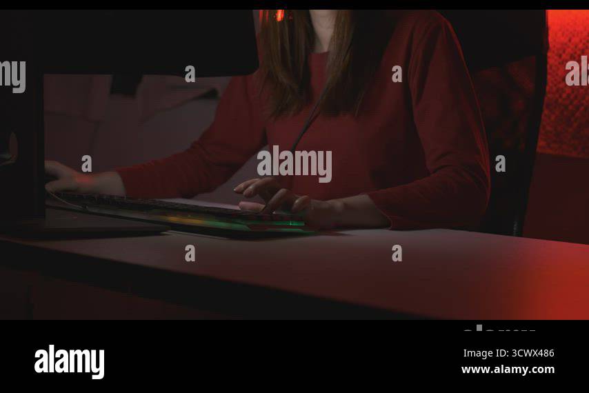 Pro player gamer young asian woman playing online video game shooting ...