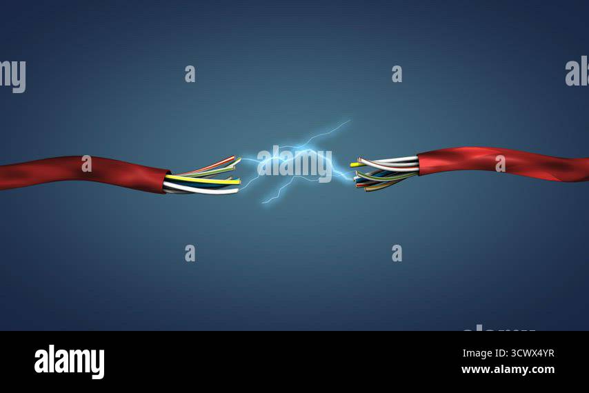 Electric sparks cable wire Stock Video Footage - Alamy