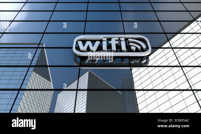 Public wifi building, blue sky clouds time-lapse Stock Video Footage ...