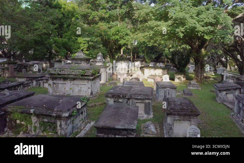 Aerial view Western Cemetery (Northam Road Cemetery Stock Video Footage ...