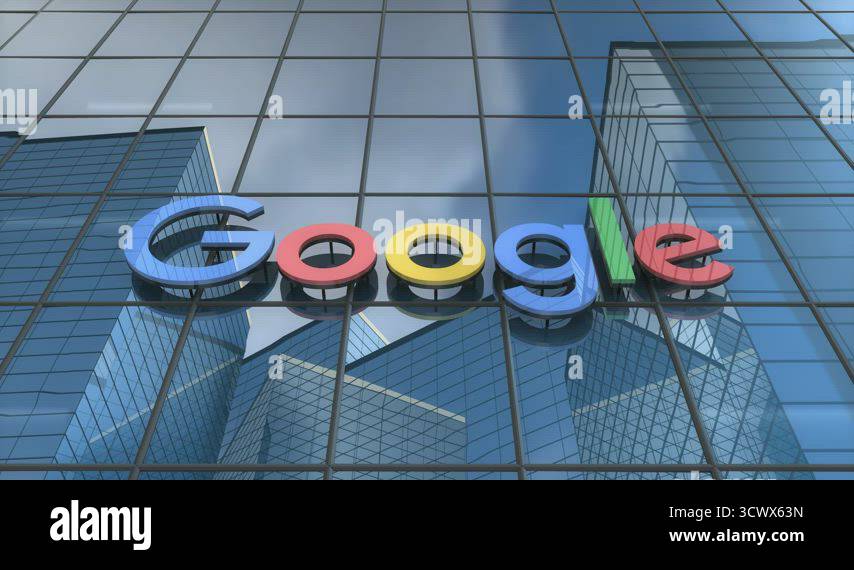 Editorial, Google logo on glass building Stock Video Footage - Alamy