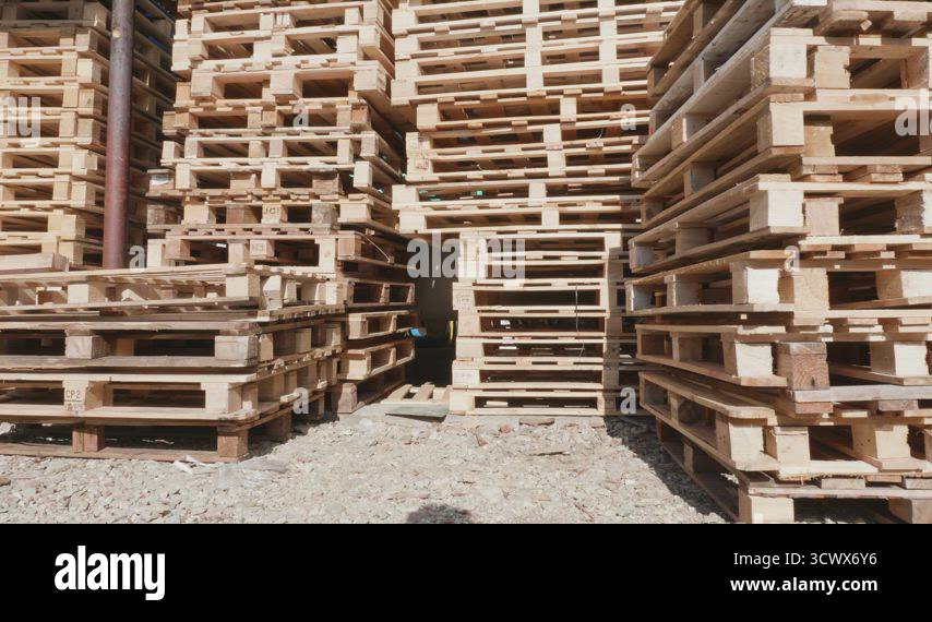 Stacked pallets in warehouse Stock Videos & Footage - HD and 4K Video ...