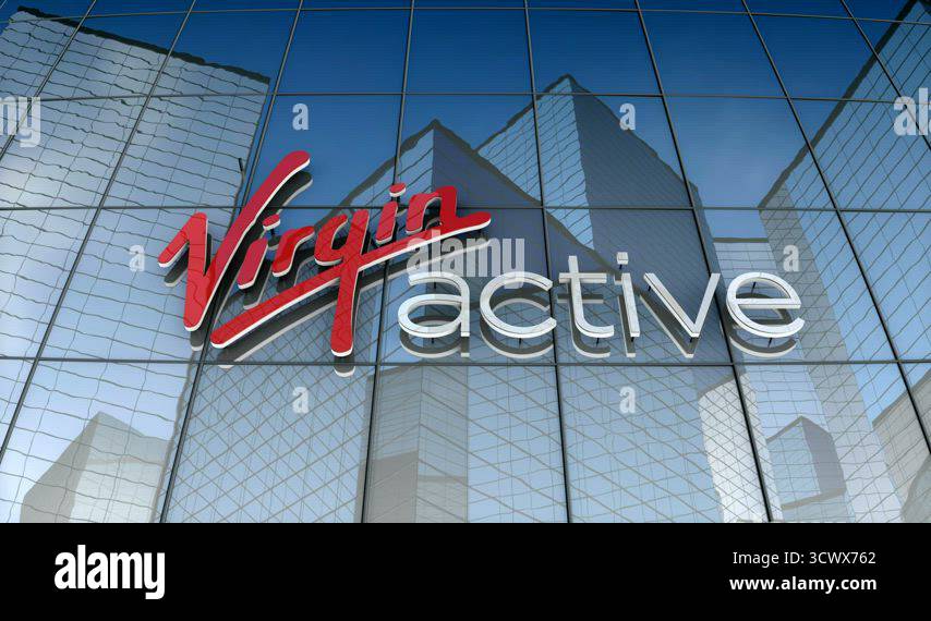 Editorial, Virgin Active logo on glass building Stock Video Footage - Alamy