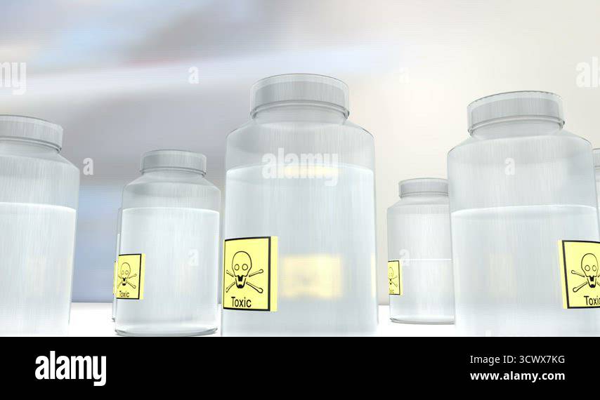 Hazardous toxic chemical container Stock Video Footage - Alamy