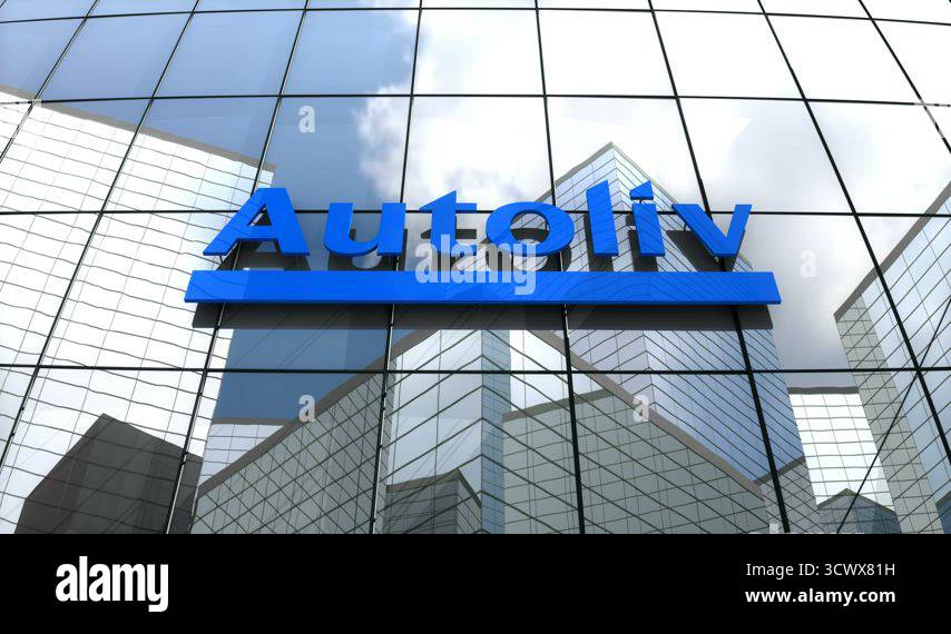 Editorial, Autoliv Inc. logo on glass building Stock Video Footage - Alamy