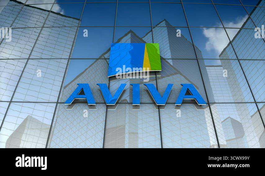 Editorial, Aviva plc logo on glass building Stock Video Footage - Alamy