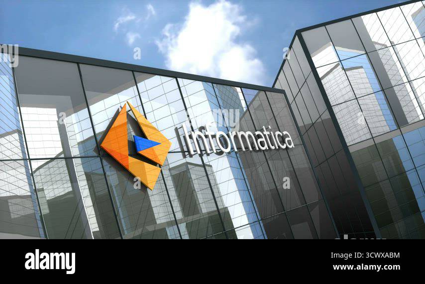 Editorial, Informatica logo on glass building Stock Video Footage - Alamy