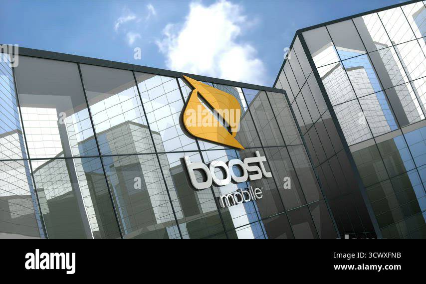 Editorial, Boost Tel Pty Limited logo on glass building Stock Video ...