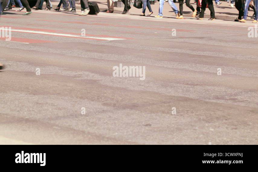People crowd on zebra crossing Stock Videos & Footage - HD and 4K Video ...
