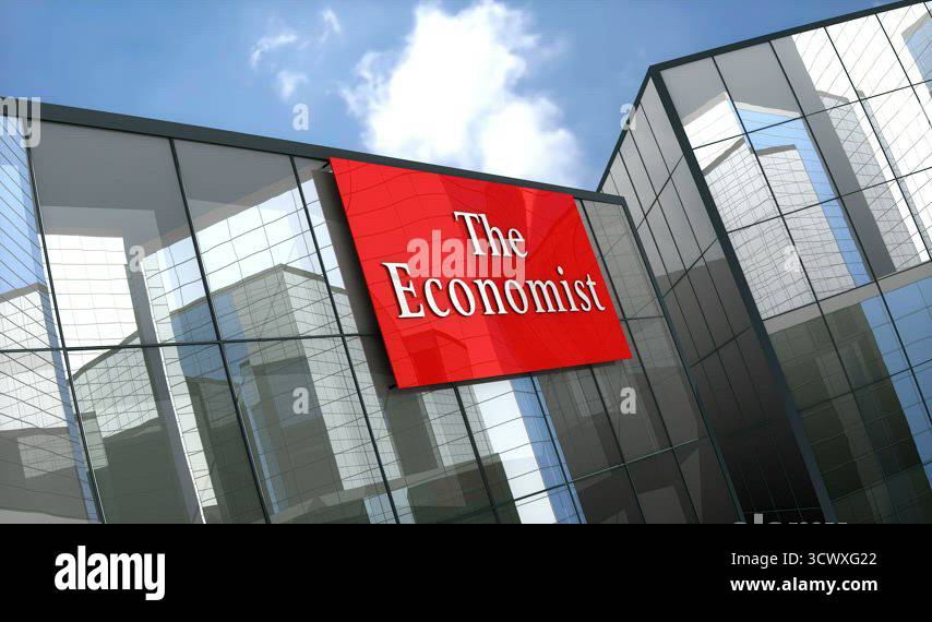 Editorial, The Economist logo on glass building Stock Video Footage - Alamy
