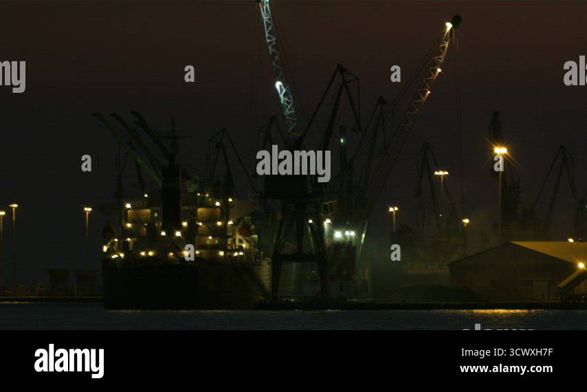 Unloading container ship at night Stock Videos & Footage - HD and 4K ...