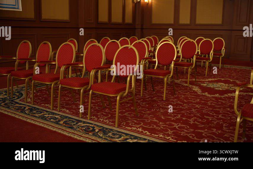 Emty conference hall of classic design Stock Video Footage - Alamy