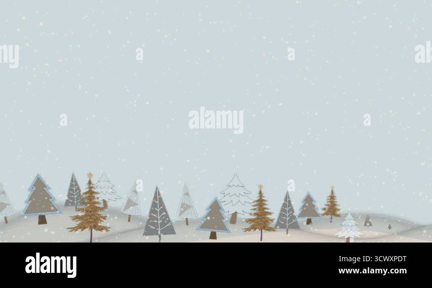 Animated Christmas landscape abstract background with Santa claus and ...