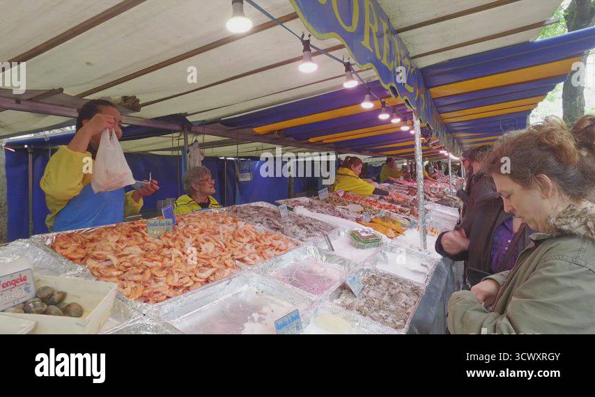 Paris fish market seafood market Stock Videos & Footage - HD and 4K ...
