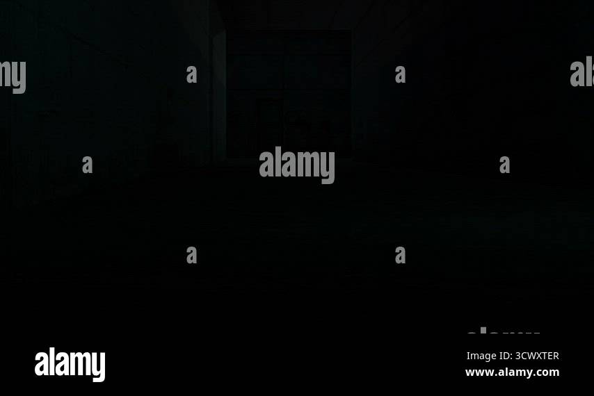 walking in spooky and scary with low light dirty interior - Horror ...