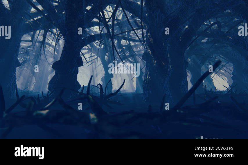 Dark horror forest with spooky lightnings, 4K Stock Video Footage - Alamy