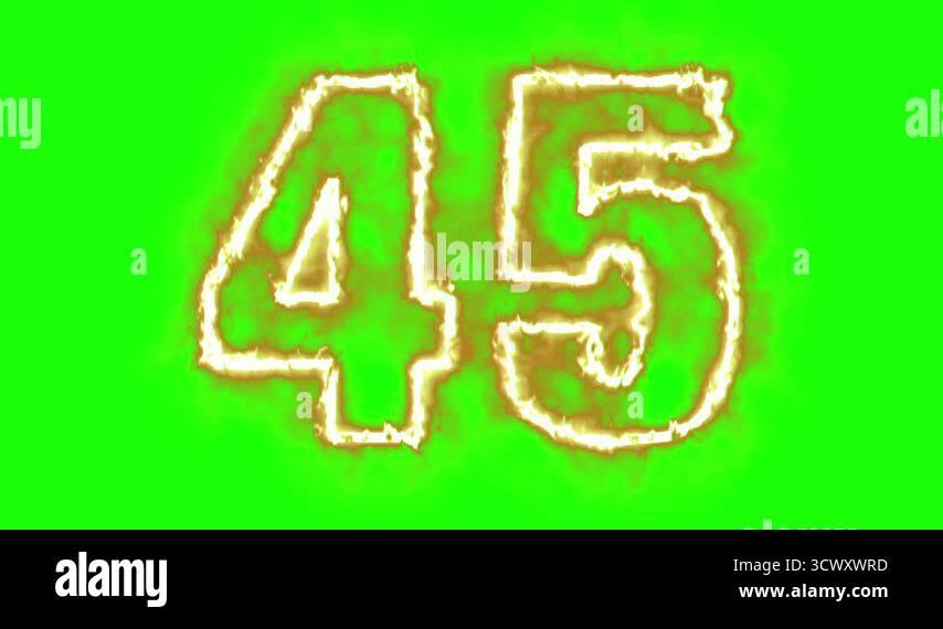 hot burning number on green screen Stock Video Footage - Alamy
