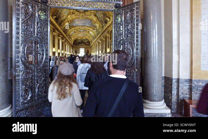 PARIS, FRANCE - circa JUN, 2017: Louvre view, beauty halls of the ...