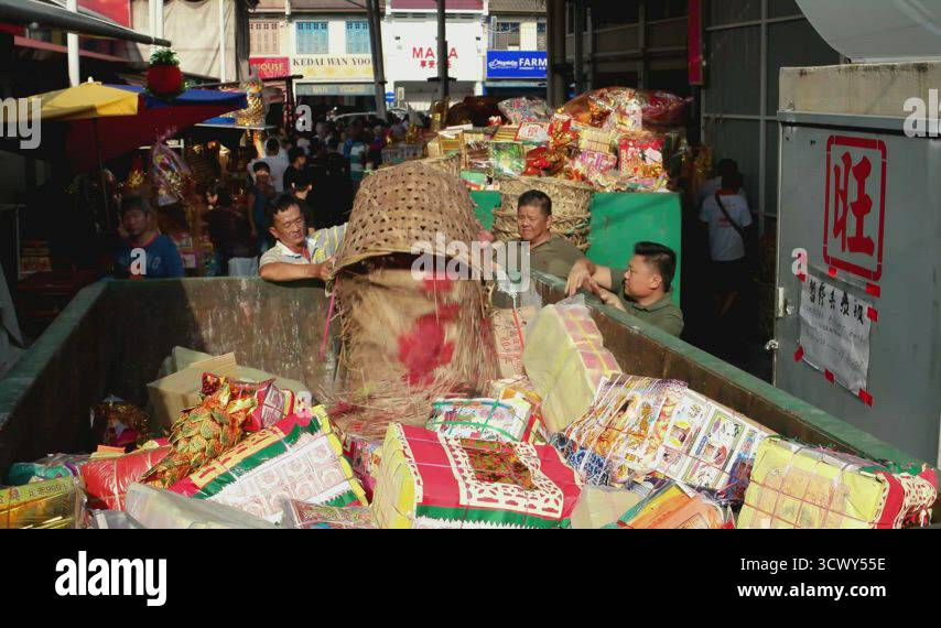 People keep joss paper and stick then burn it during send the ghost ...