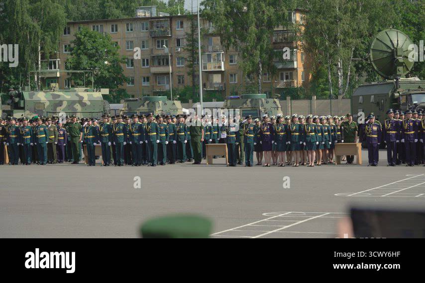 SAINT-PETERSBURG, RUSSIA - JUNE 20, 2019: Russian army soldiers Stock ...