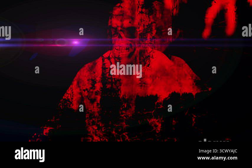 3d rendering animation - Horror Zombie with Effects, mixed media of CG ...