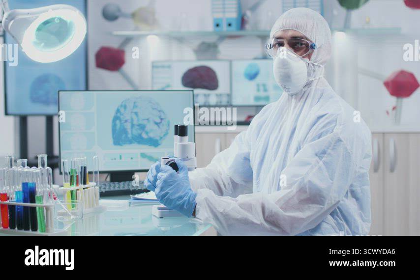 Portrait male chemist wearing protective Stock Videos & Footage - HD ...