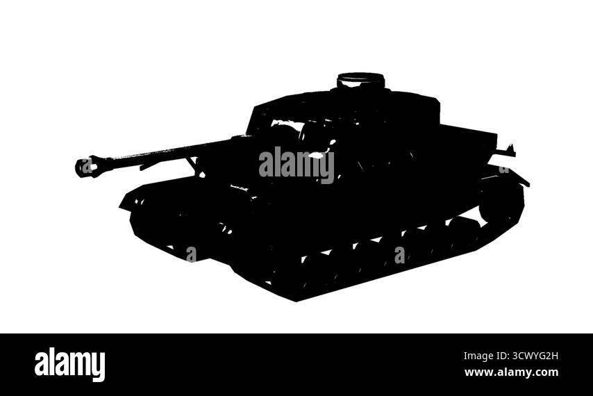 Military Tank Firing Animation on White Background Stock Video Footage ...