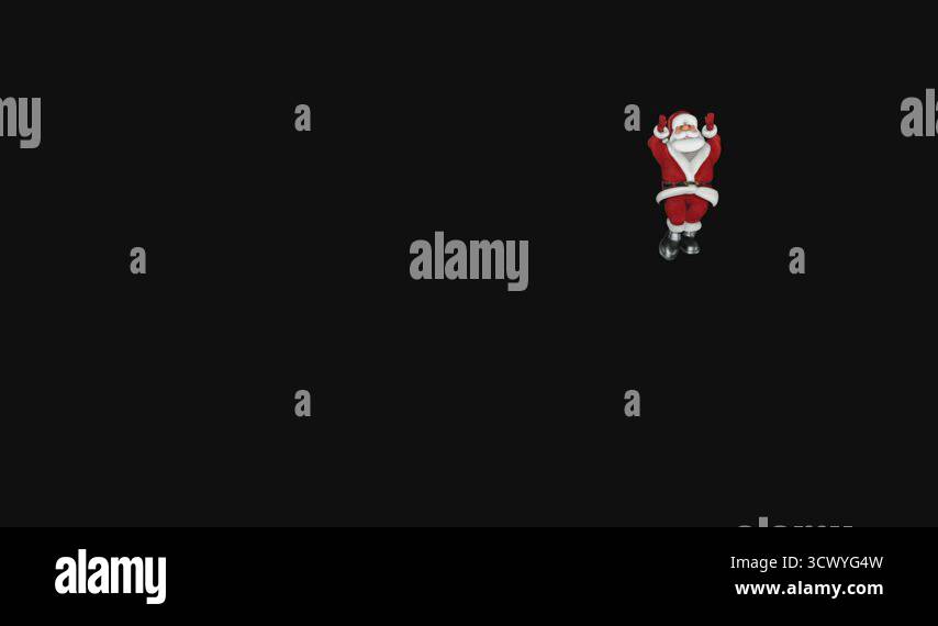 Santa Claus funny dance, Alpha PNG Stock Video Footage - Alamy