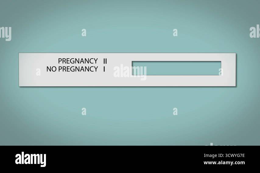 Pregnancy test in action. One lines mean no pregnant Stock Video ...