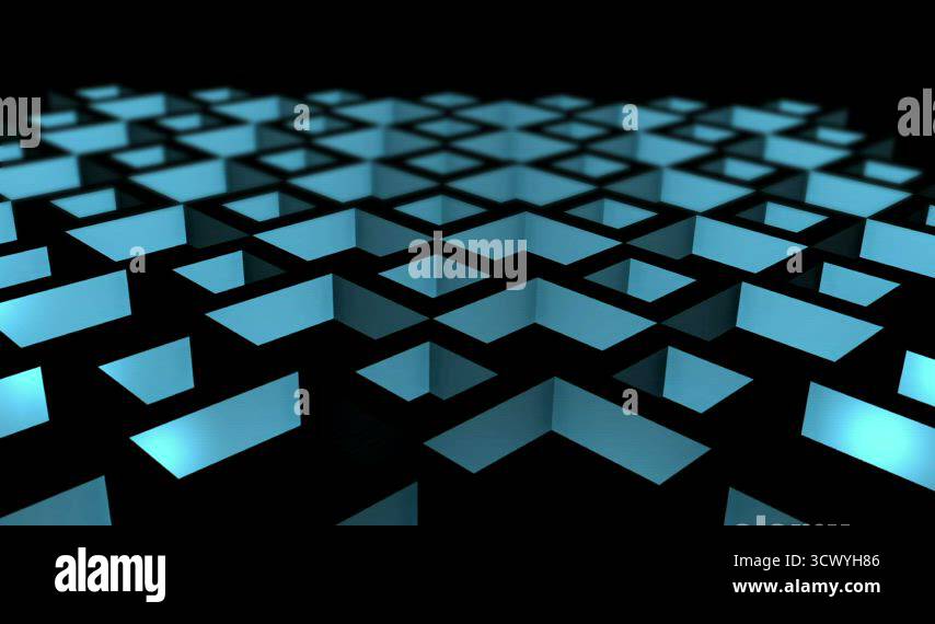 Abstract 3d rendering of geometric shapes Stock Video Footage - Alamy
