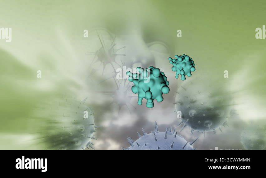 3d animation of cancer cell on cancer image background Stock Video ...