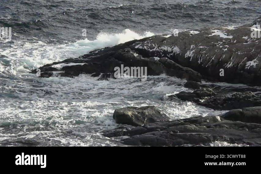 slow motion breaking of waves Stock Video Footage - Alamy