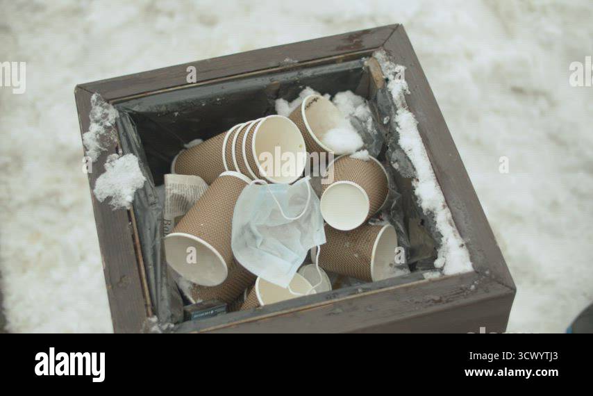 Garbage can full paper cups Stock Videos & Footage - HD and 4K Video ...