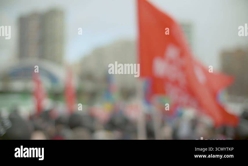 Red flags of the communist party Stock Video Footage - Alamy