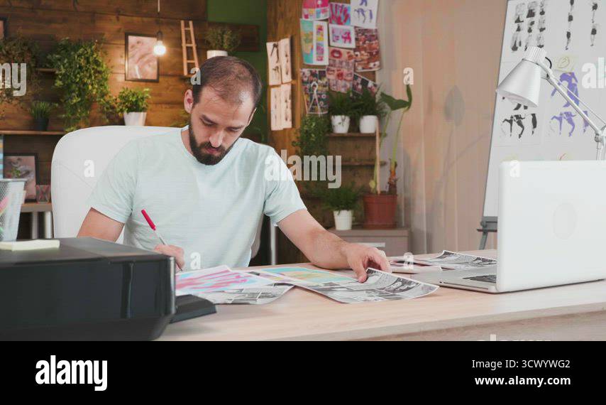 Creative man art director writing Stock Videos & Footage - HD and 4K ...