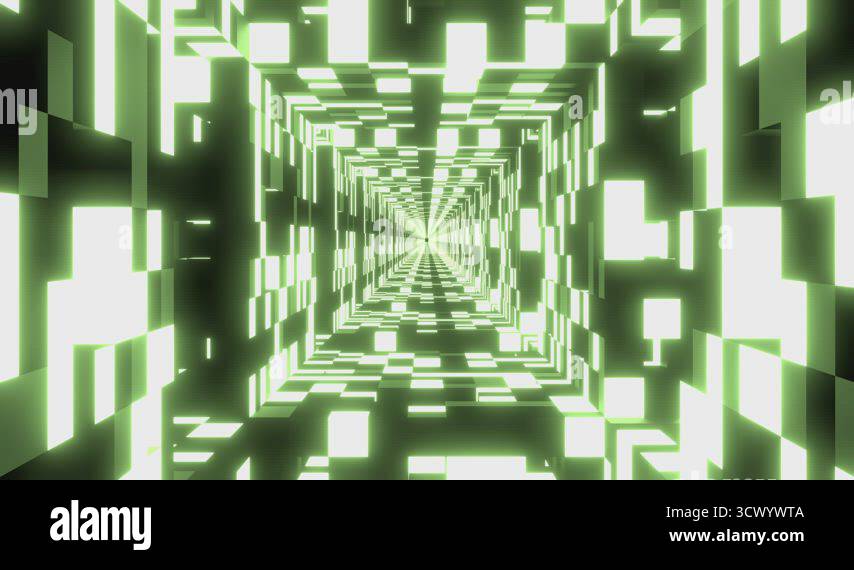 Infinity 3D abstract loop of seamless animation with different shapes ...