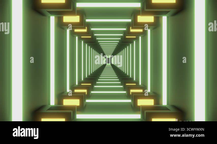 3d animation tunnel square shapes Stock Videos & Footage - HD and 4K ...