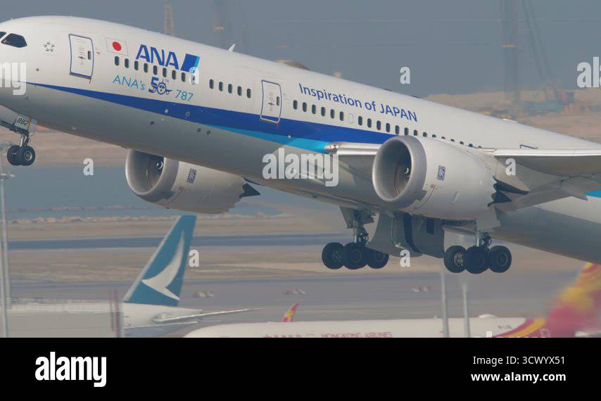 Ana boeing 787 departure from Stock Videos & Footage - HD and 4K Video ...